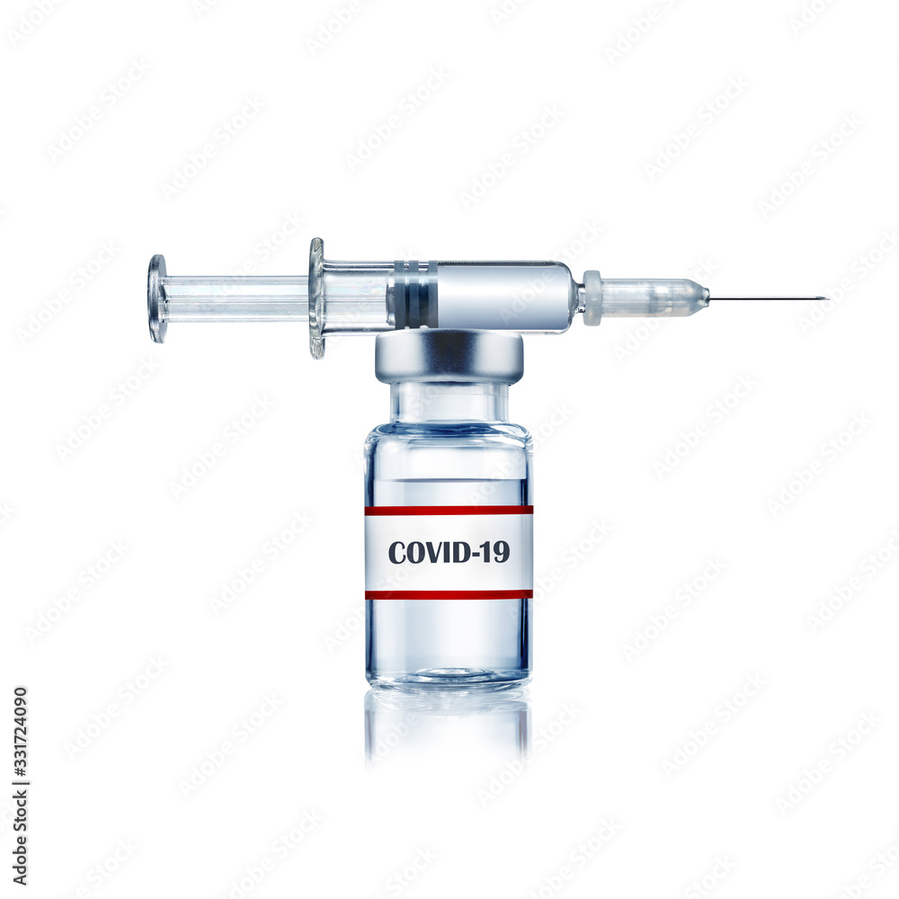 Spritze ind Impfstoff gegen das Covid-19 Virus Stock Photo | Adobe Stock