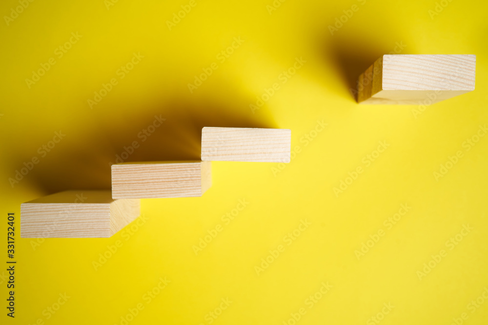 Wooden blocks and cubes ready for adding text and word that can be used ...