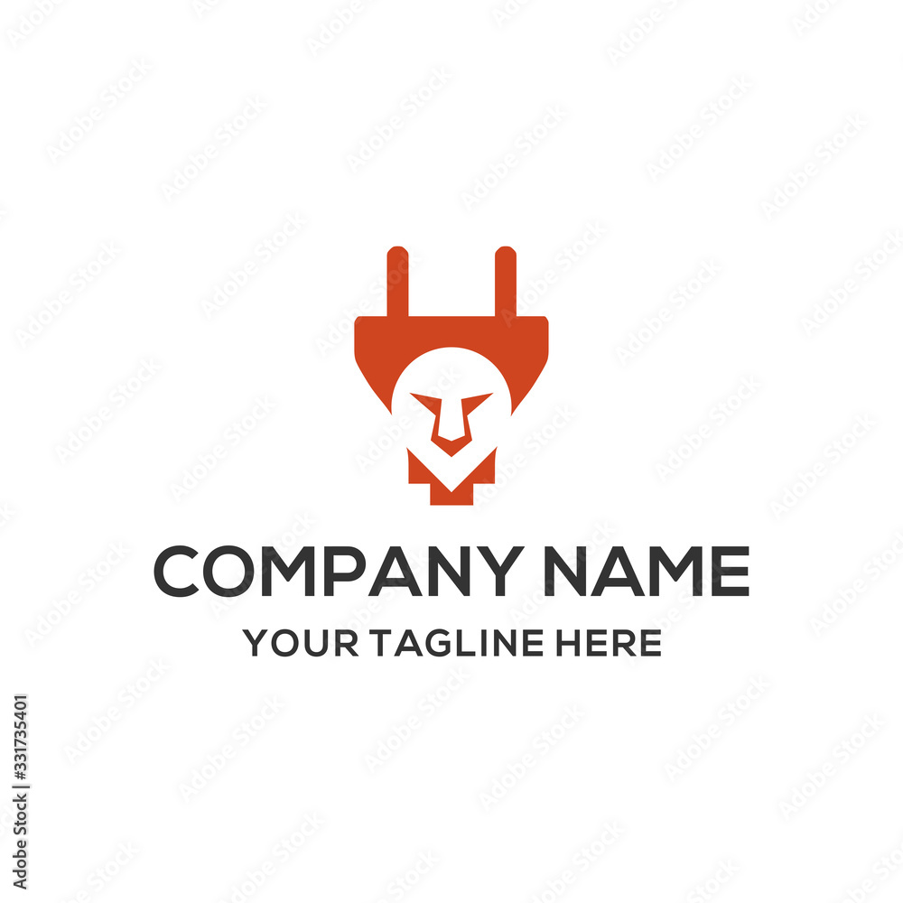 Lion logo electronic design vector Stock Vector | Adobe Stock