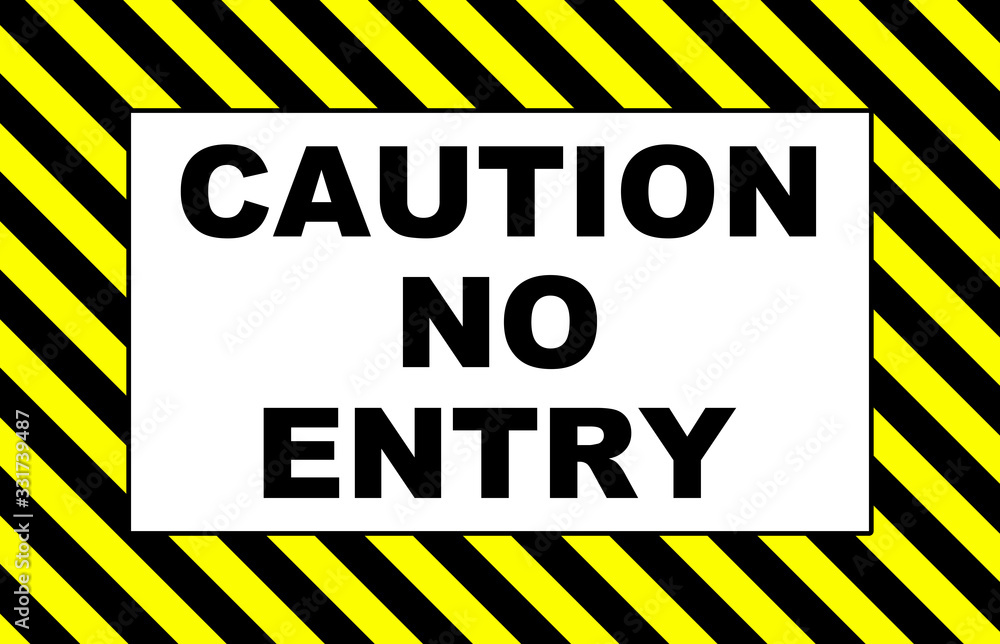 caution no entry warning sign Stock Illustration | Adobe Stock