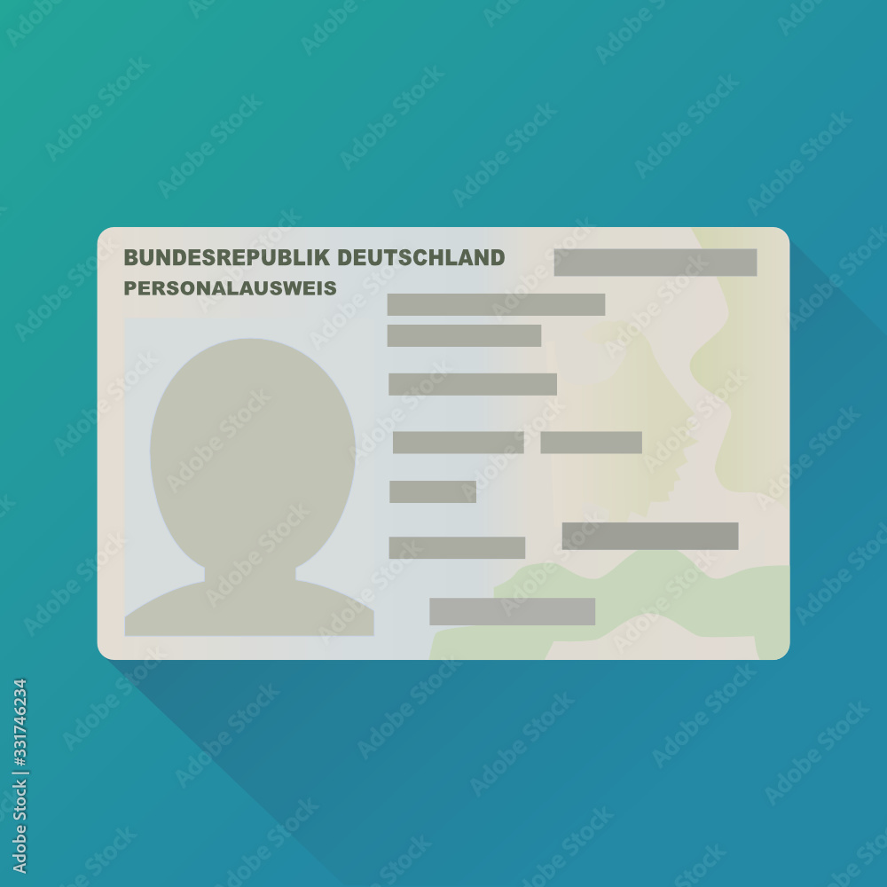 Deutscher Personalausweis (flaches Design) Stock Vector | Adobe Stock