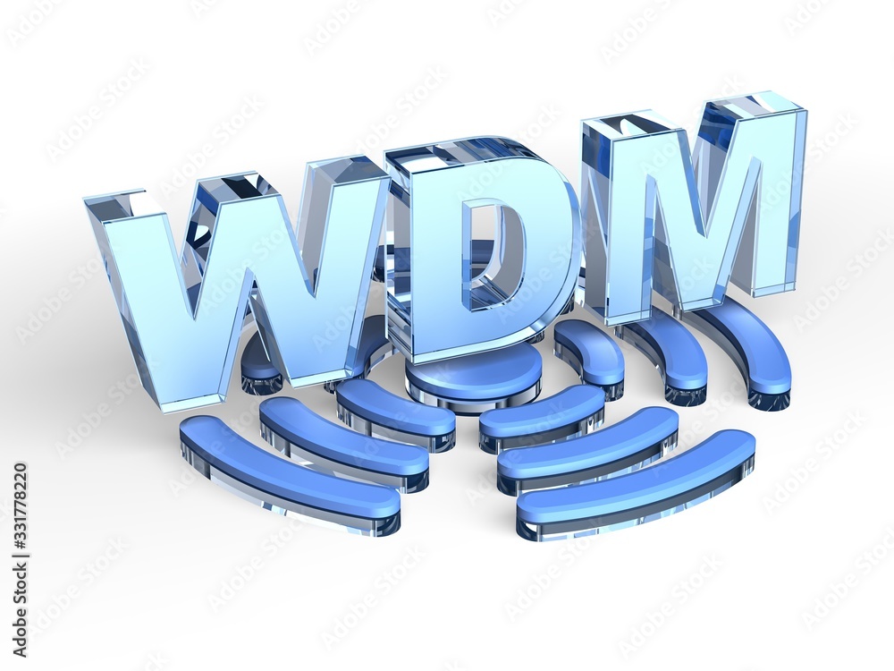 WDM acronym (Wavelength-division multiplexing) Stock Illustration ...