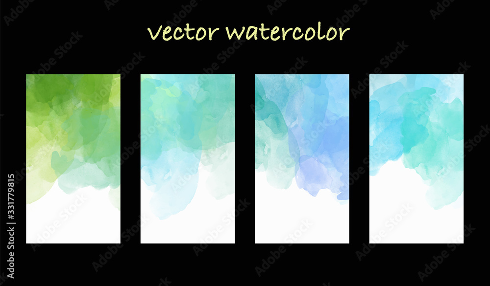 et of light colorful vector watercolor vertical backgrounds for poster ...