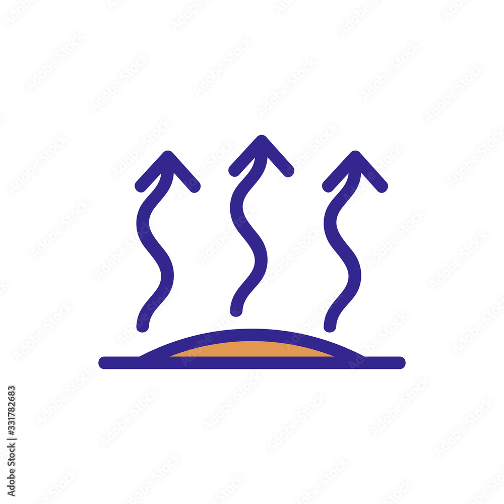 evaporation icon vector. evaporation sign. color isolated symbol ...