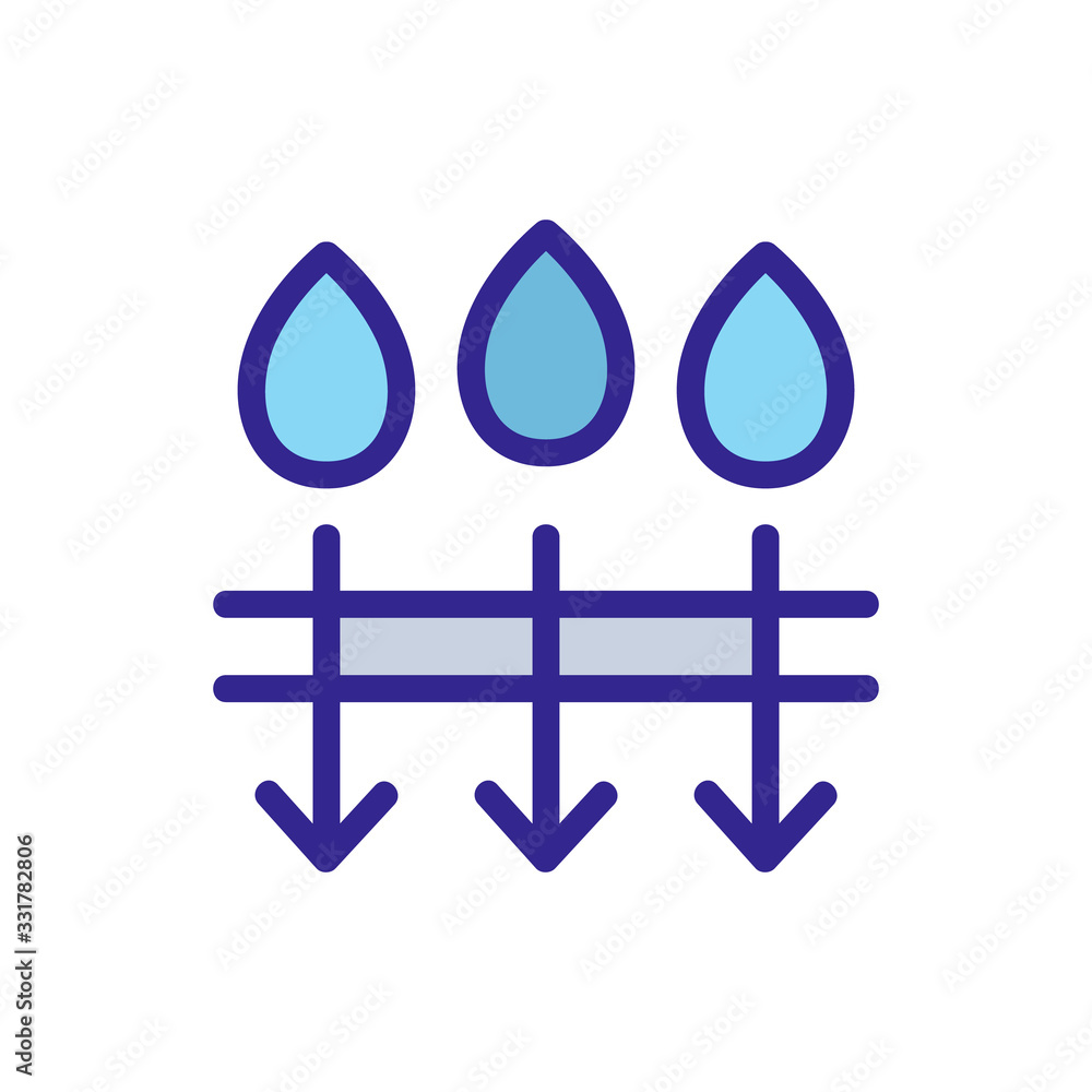 the penetration of moisture icon vector. the penetration of moisture ...