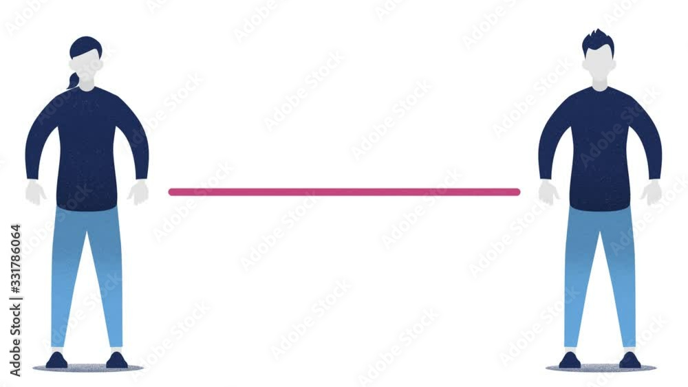 Animation of People Moving a Set Distance Away from Each Other Due to ...