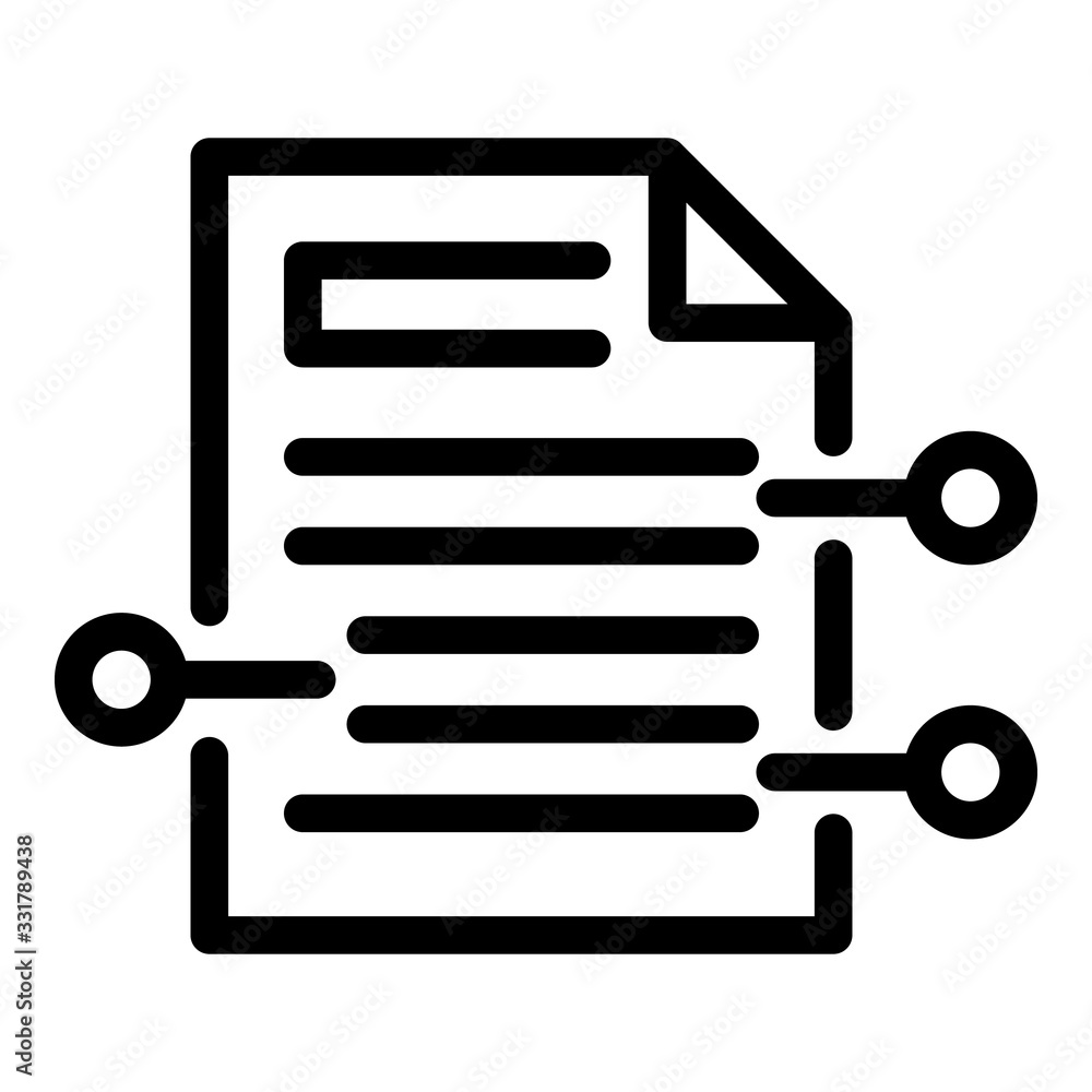 Summary resume icon. Outline summary resume vector icon for web design ...