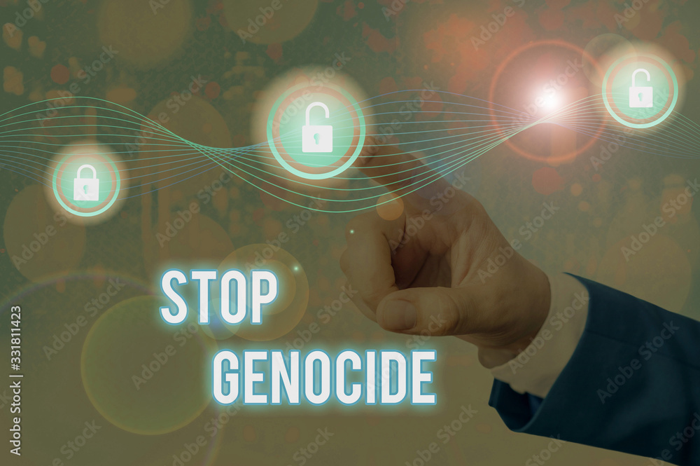 Handwriting text Stop Genocide. Conceptual photo to put an end on the ...