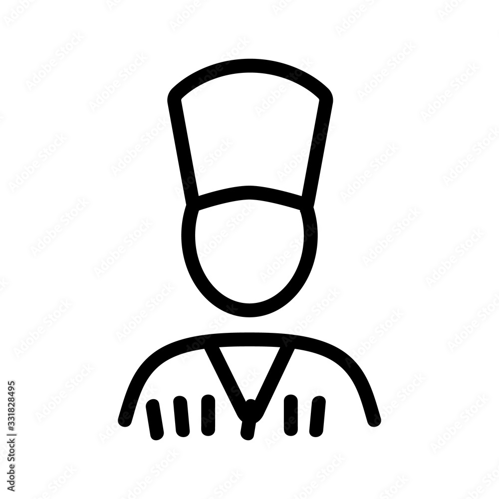 Kazak ethnic group icon vector. Kazak ethnic group sign. isolated ...