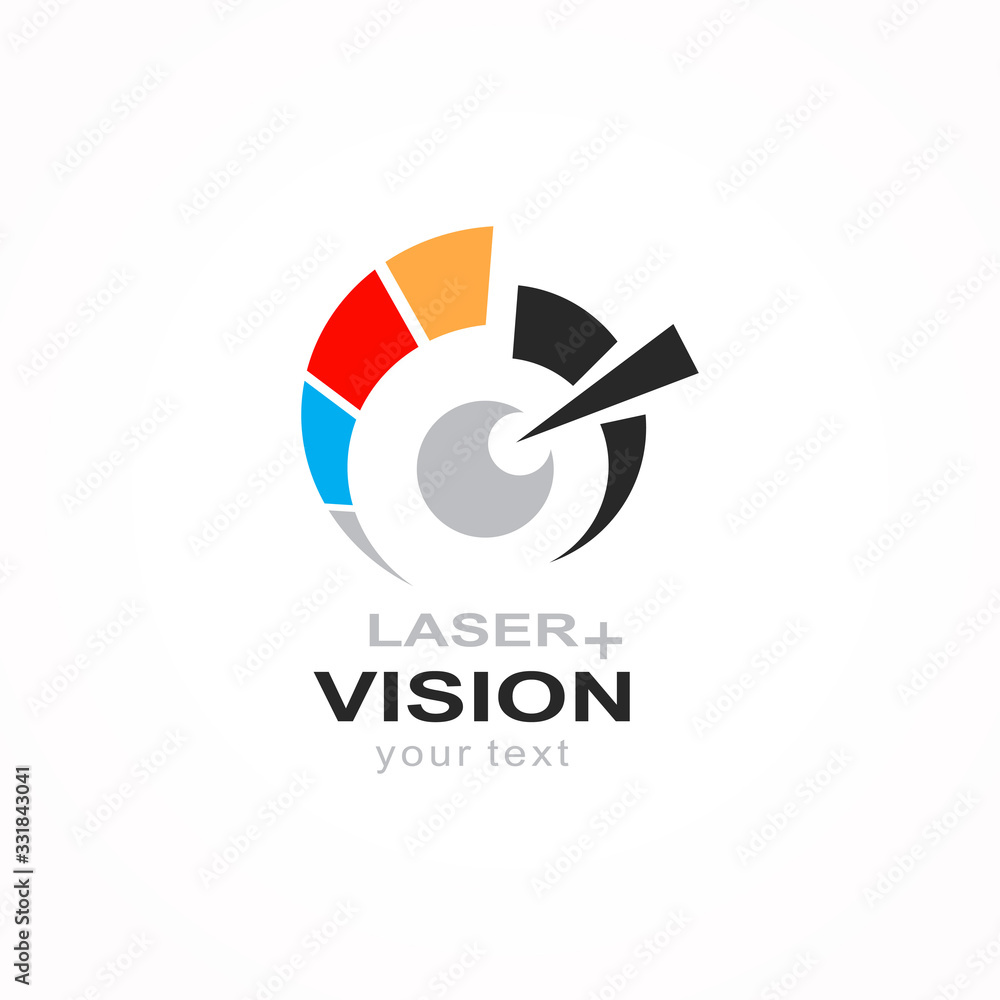 Laser Vision logo silhouette eye Stock Vector | Adobe Stock