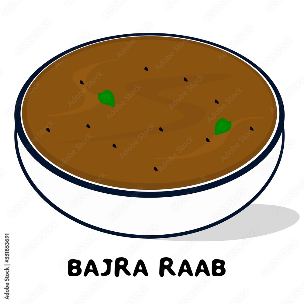 Bajra raab indian Rajasthani Food Vector Stock Vector | Adobe Stock