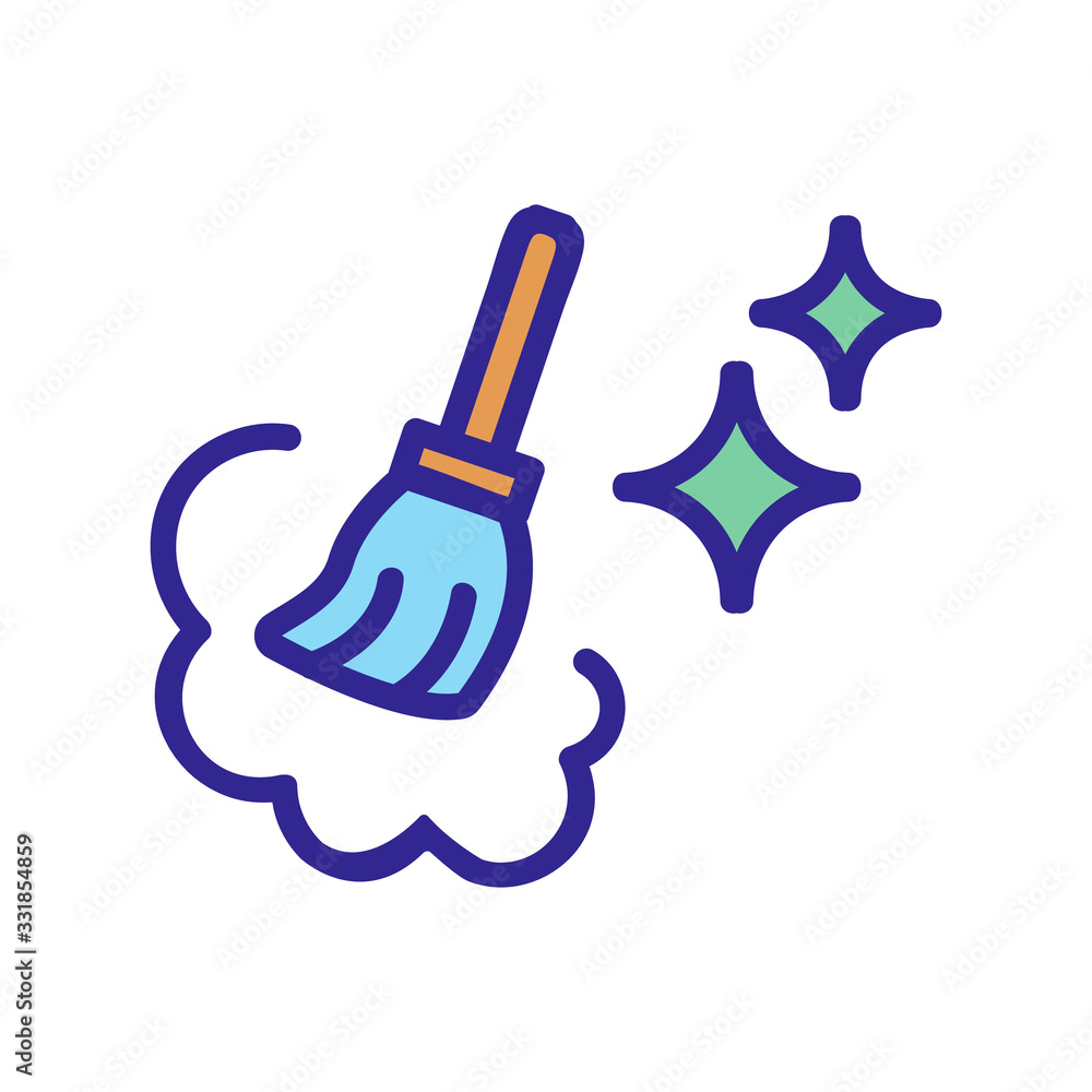 clearing app icon vector. clearing app sign. color isolated symbol ...