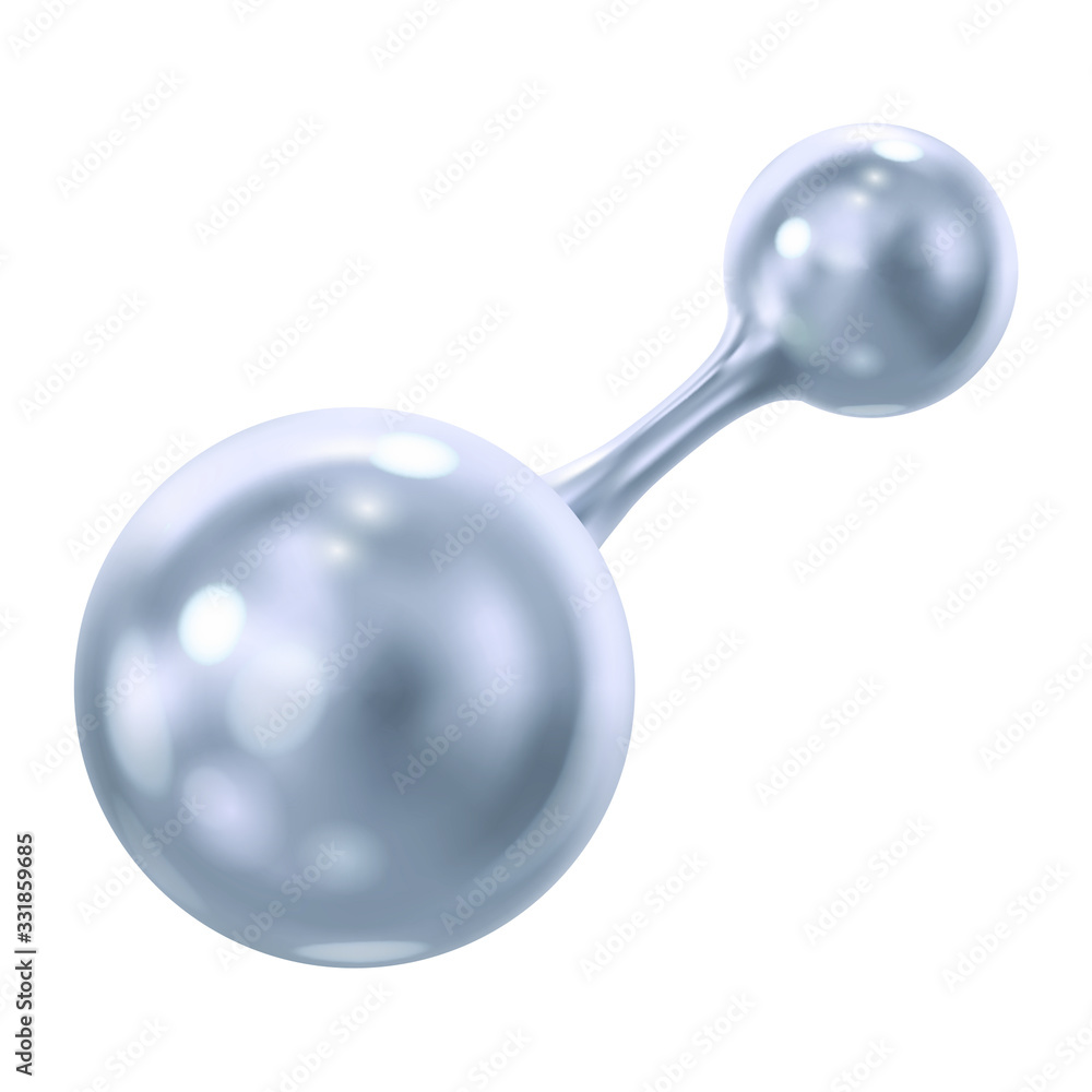 Silver molecule. Vector illustration isolated on white background ...