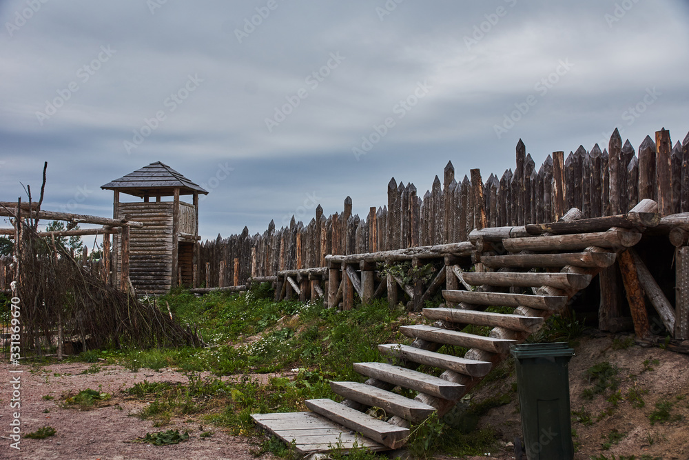 Military fortification from the inside.The internal structure of an old ...