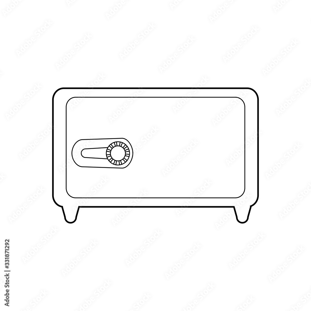 Horizontal contour safe with lock. Recessed and portable safes ...