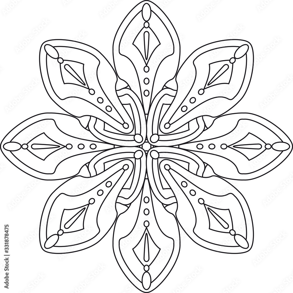 mandala da colorare Stock Vector | Adobe Stock