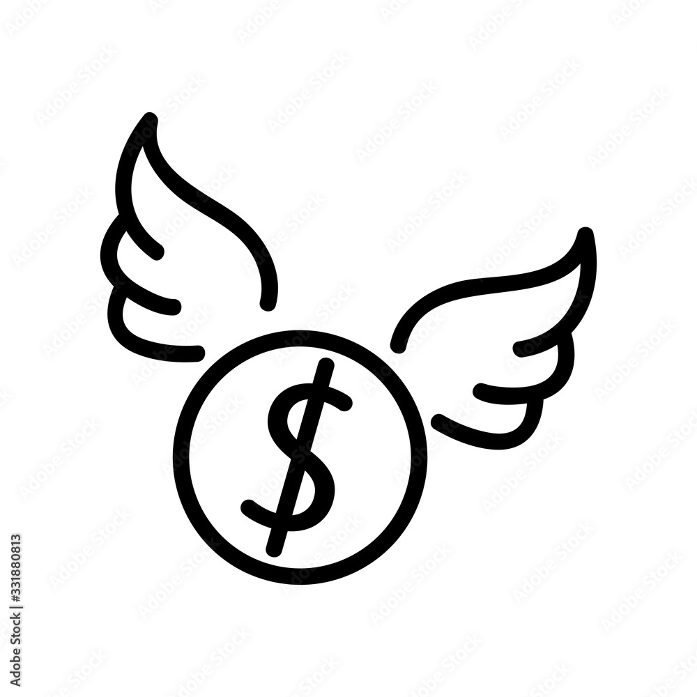money remittance icon vector. money remittance sign. isolated contour ...