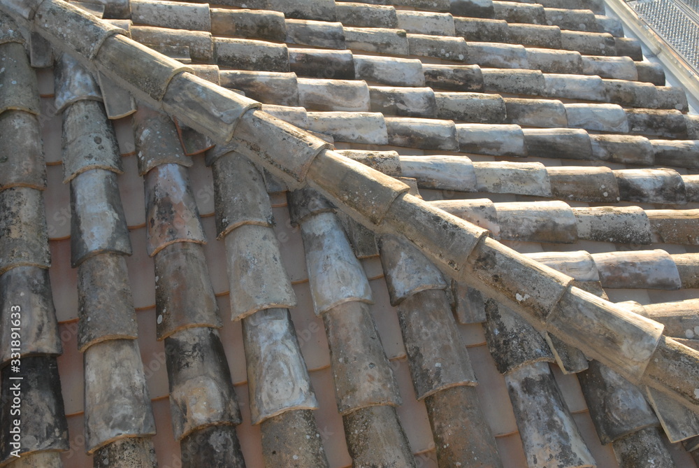 TOIT EN TUILE DU SUD DE LA FRANCE Stock Photo | Adobe Stock