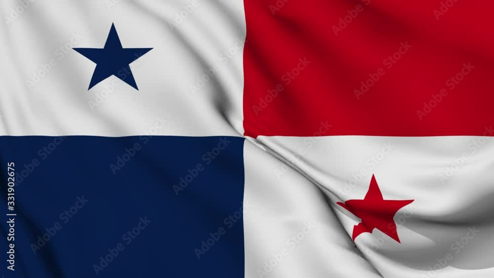 panama flag is waving 3D animation. panama flag waving in the wind ...