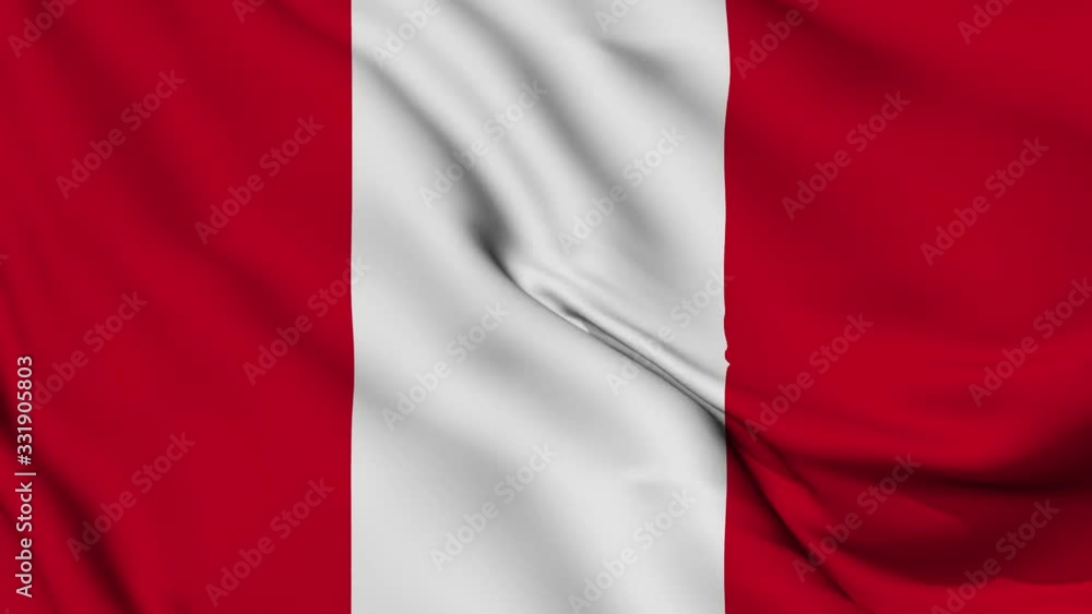 Peru flag is waving 3D animation. Peru flag waving in the wind ...