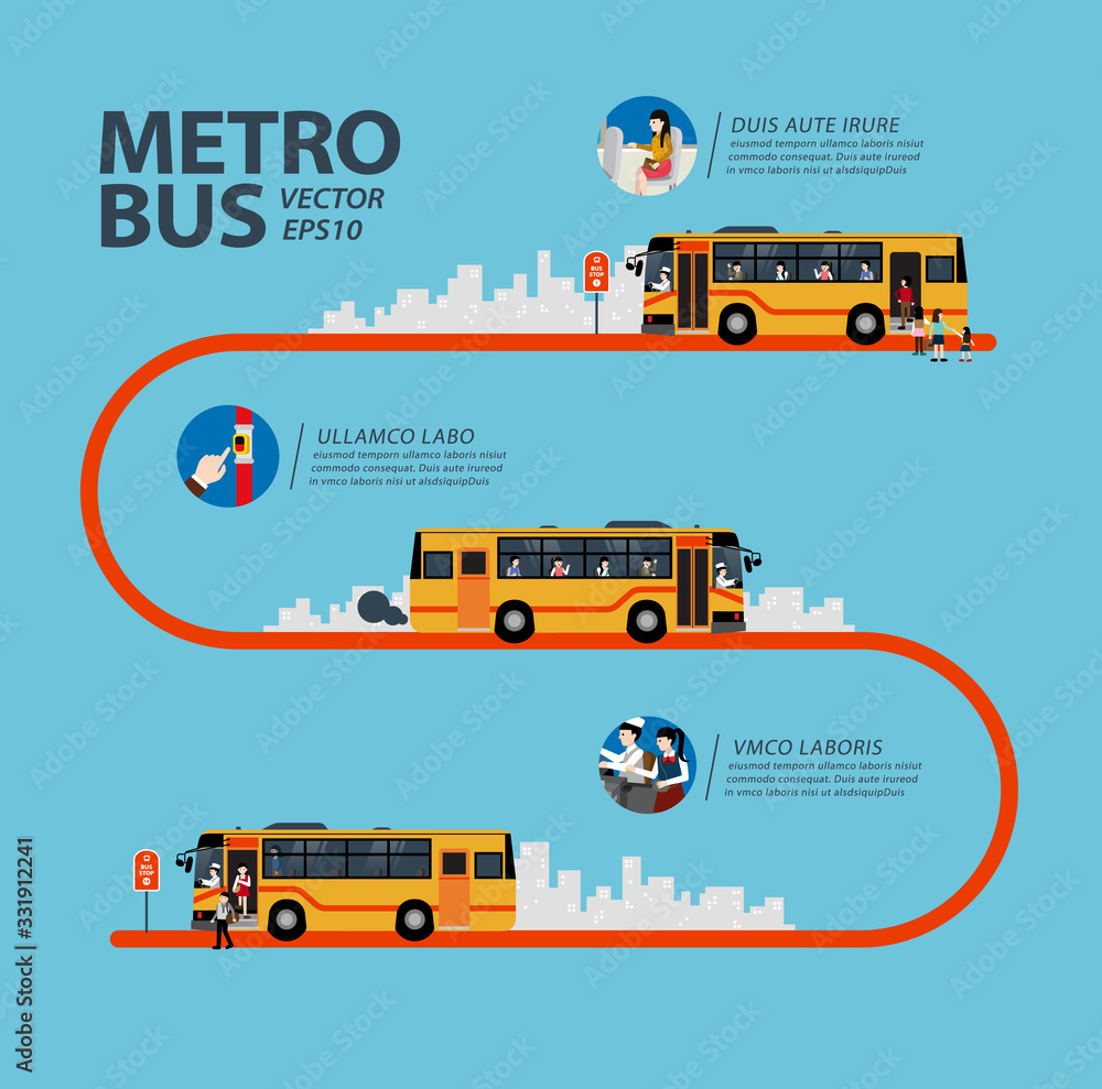 Metro Bus Route Map Template Vector Business Transportation Bus Stop Metro Bus Route Map Template Vector Business Transportation Bus Stop