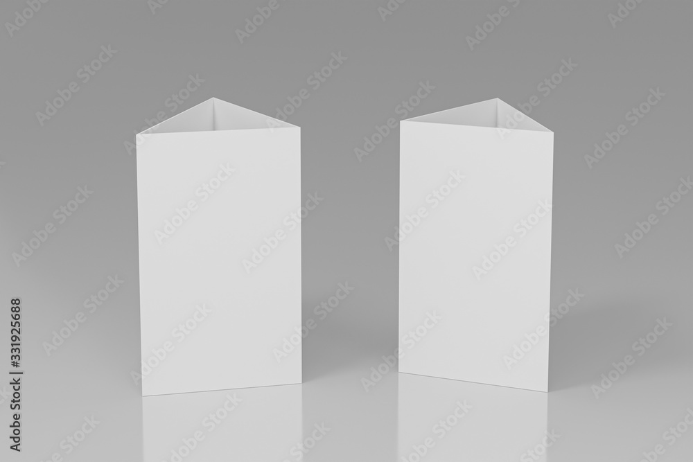 Promotional table talker isolated on white background, mockup template ...