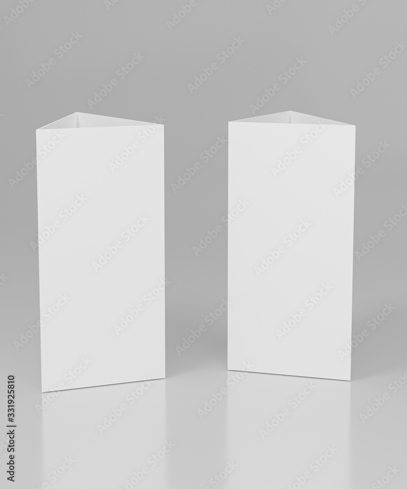 Promotional table talker isolated on white background, mockup template ...
