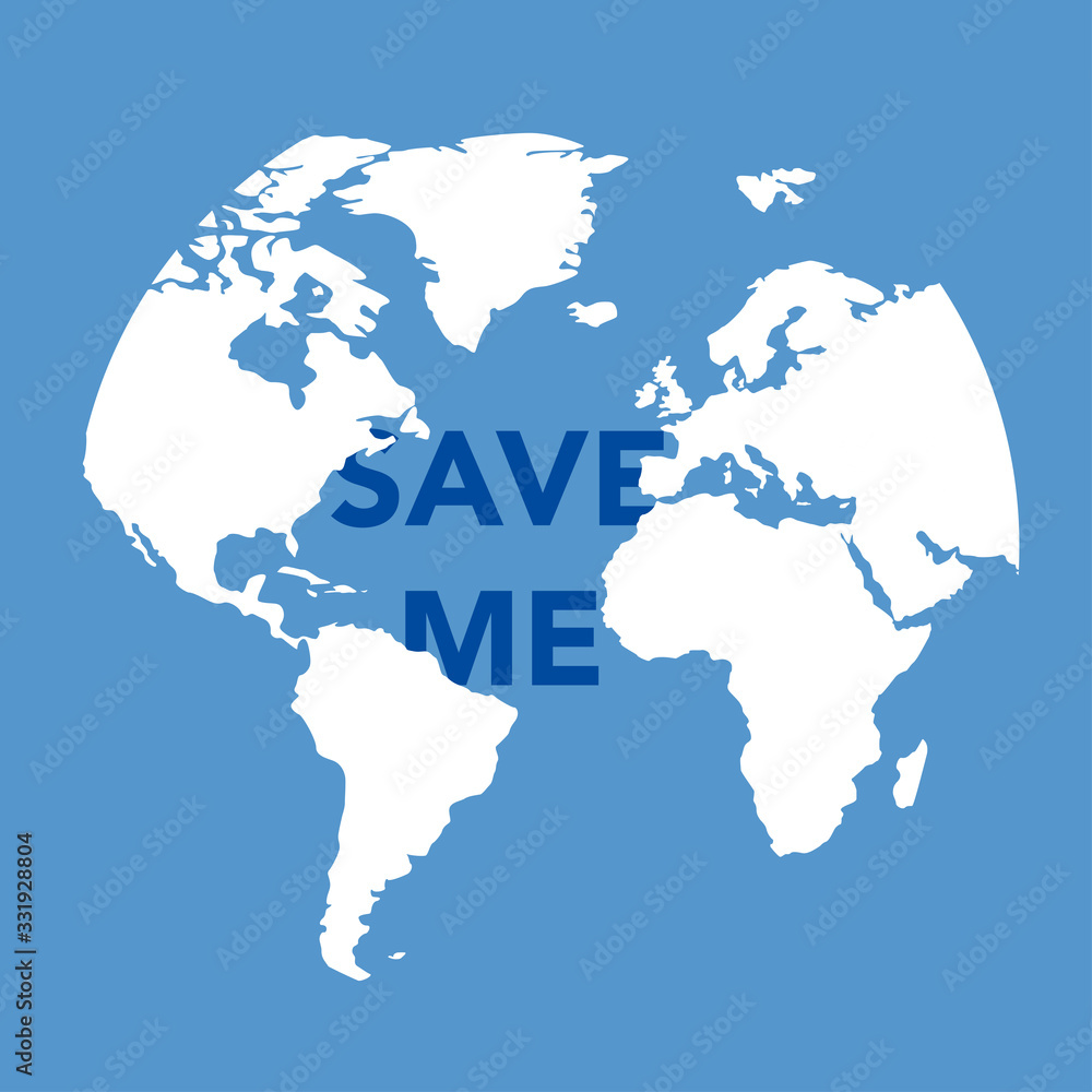 save earth globe blue background concept vector Stock Vector | Adobe Stock