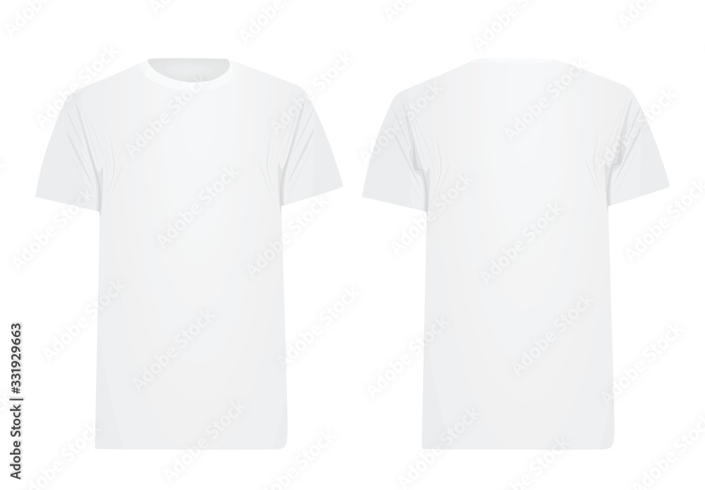 White t shirt. vector illustration Stock Vector | Adobe Stock