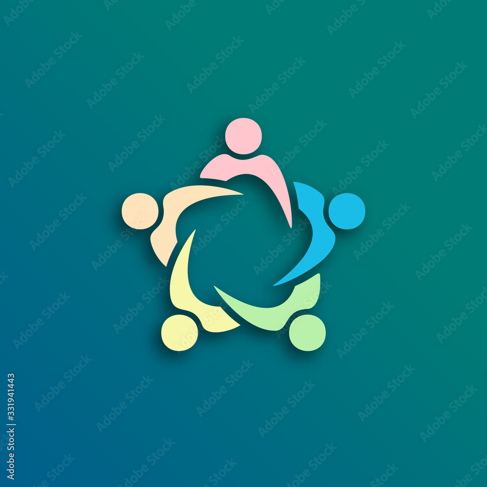 Design logos and symbols of family, team, collaboration, friends ...