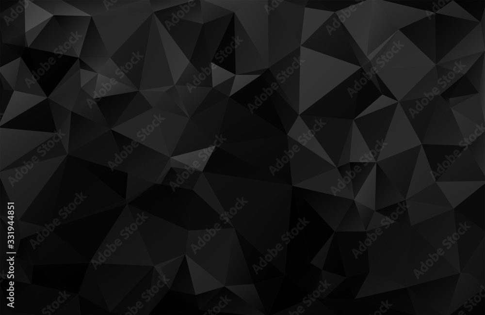 Abstract vector background from triangles. Background color is dark ...