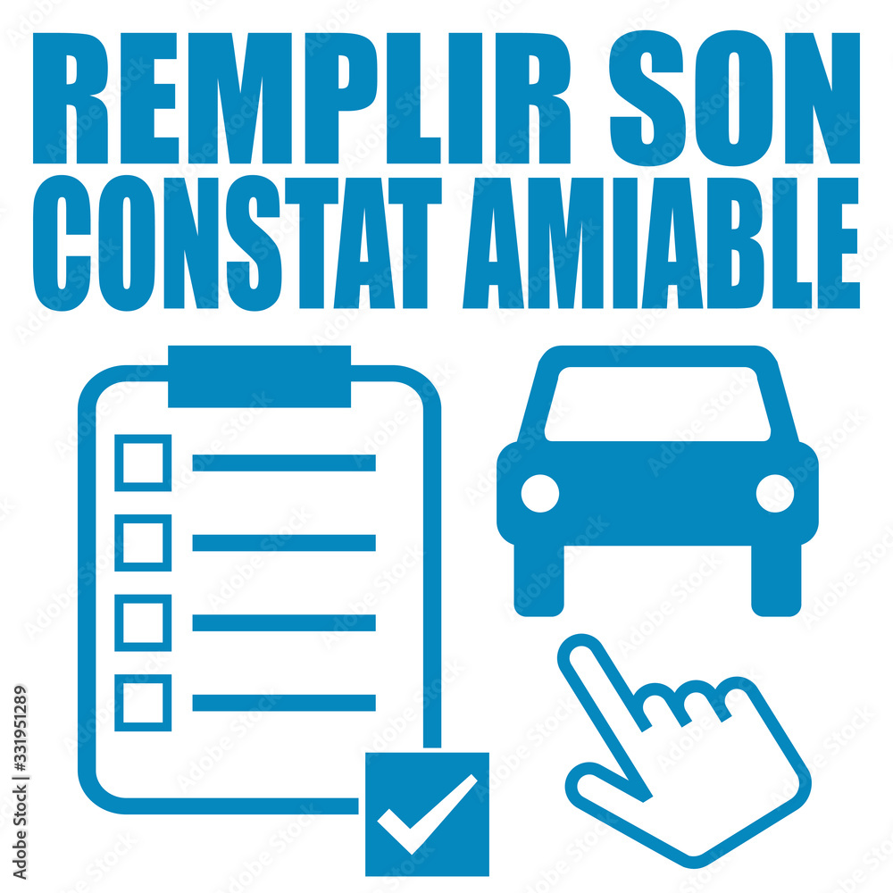 Logo remplir son constat amiable. vector de Stock | Adobe Stock