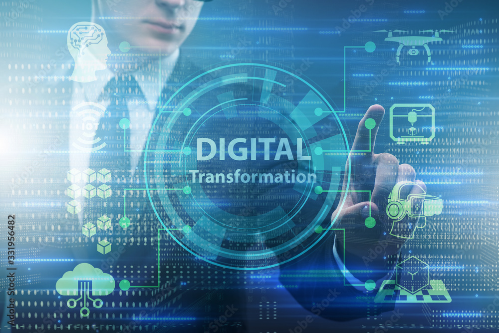 Digital transformation and digitalization technology concept Stock ...