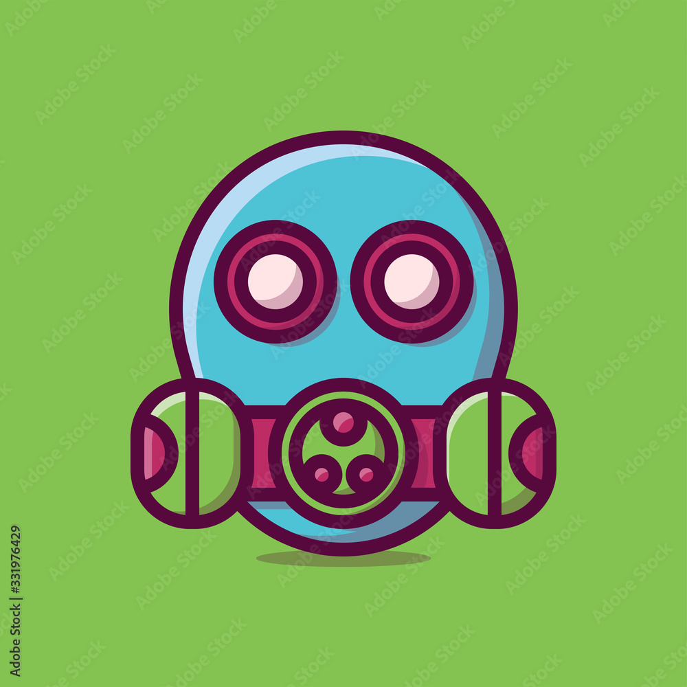 Mask Vector Icon Illustration. Flat Cartoon Style Suitable for Web ...