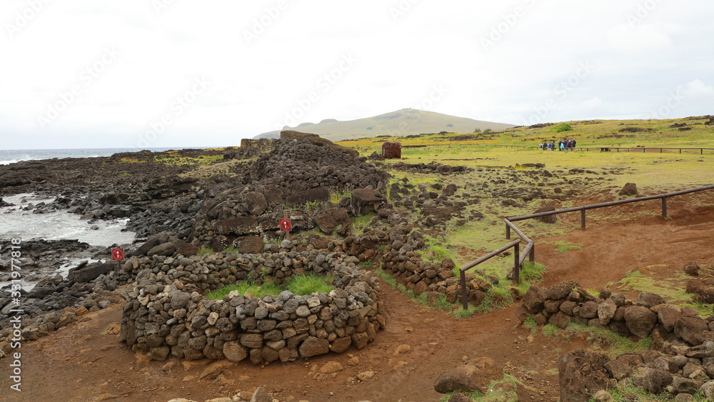 Te Pito Te Henua, Te Pito Kura, Isla de Pascua, Chile Stock Photo ...