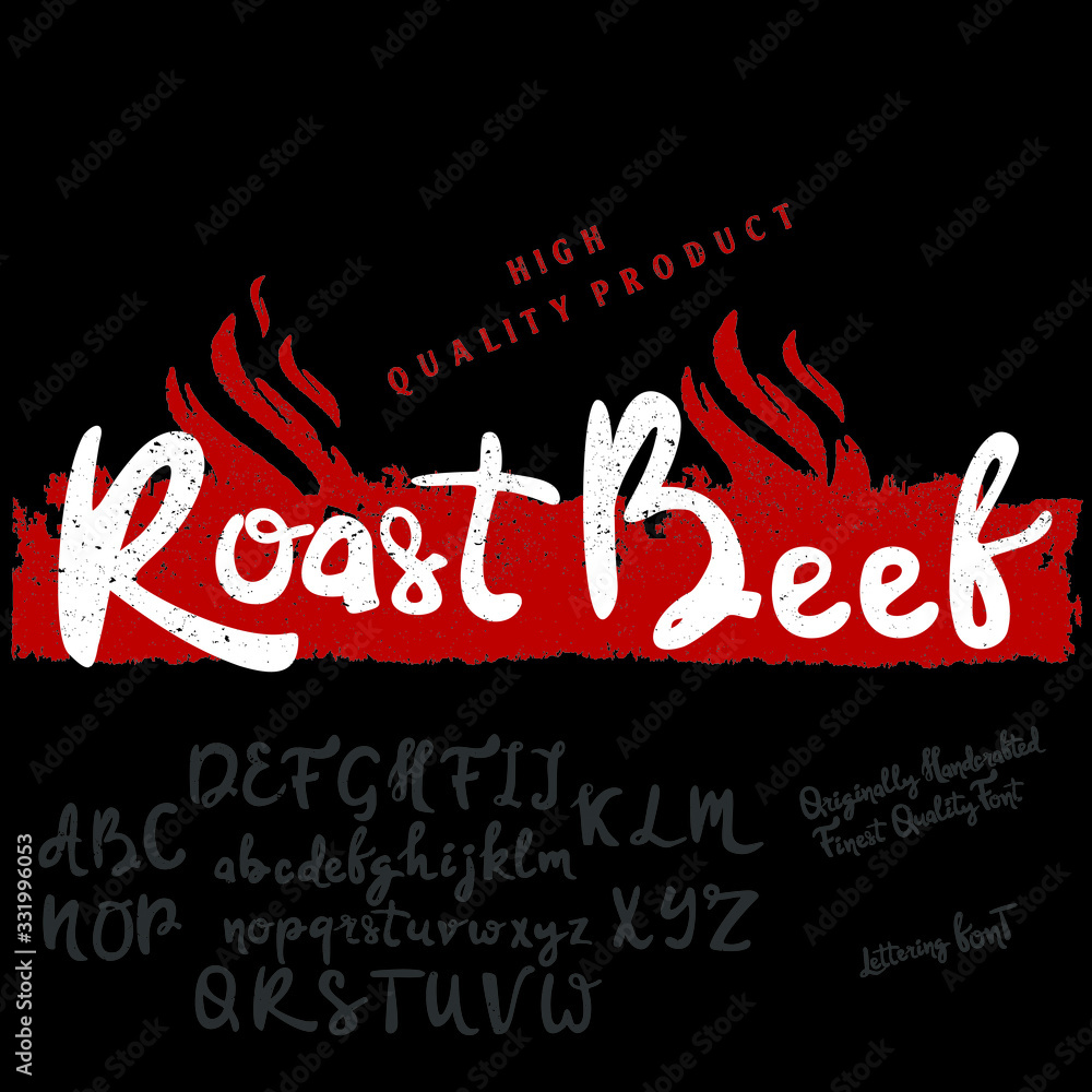 Hand drawn calligraphy display typeface for cafes, bars, restaurants ...