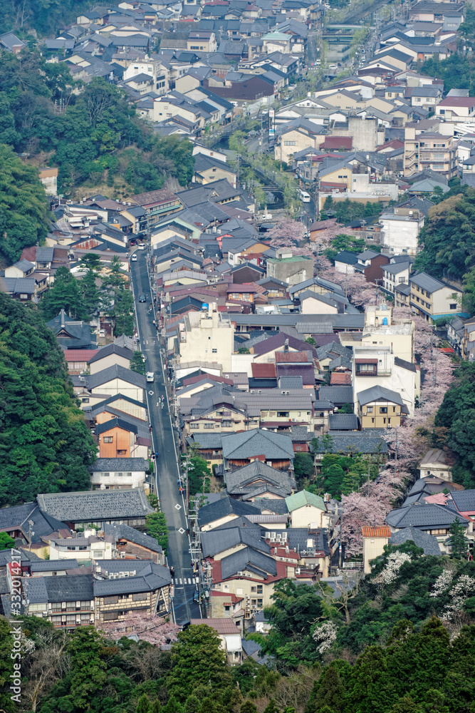 Townscape of kinosaki onsen in Toyooka city, Hyogo, Japan Stock Photo ...