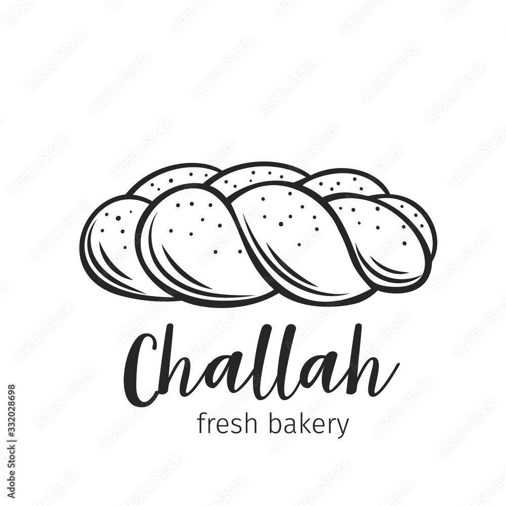 Challah bread outline Stock Vector | Adobe Stock