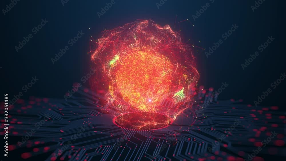 Evil Artificial intelligence (AI) concept. Risk of artificial ...