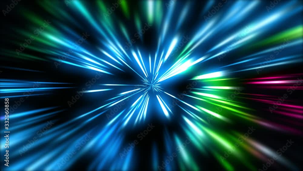 Seamless loop 3D animation of light tunnel stage for your video ...