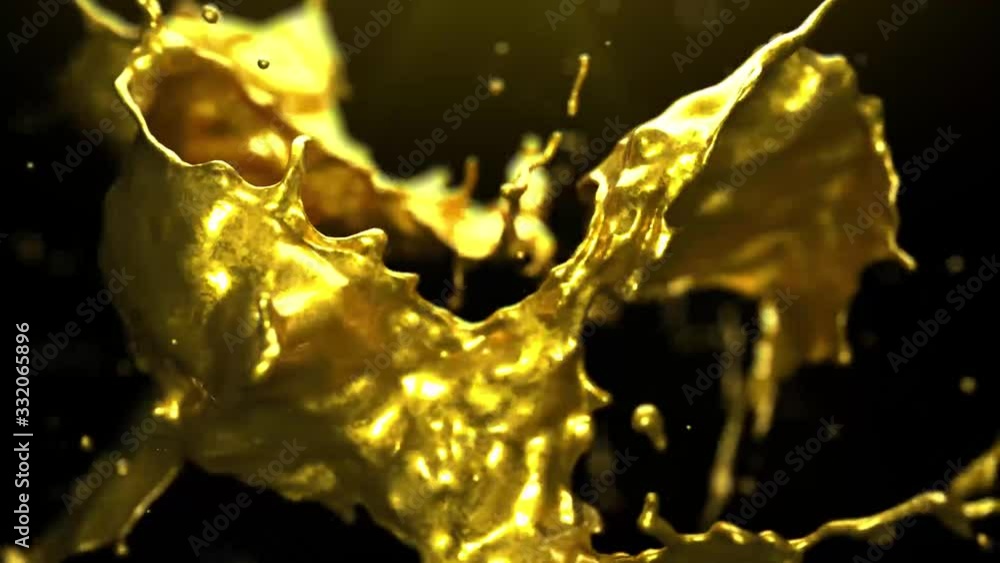 Aquarius zodiac sign animated presentation revealed through a a liquid ...