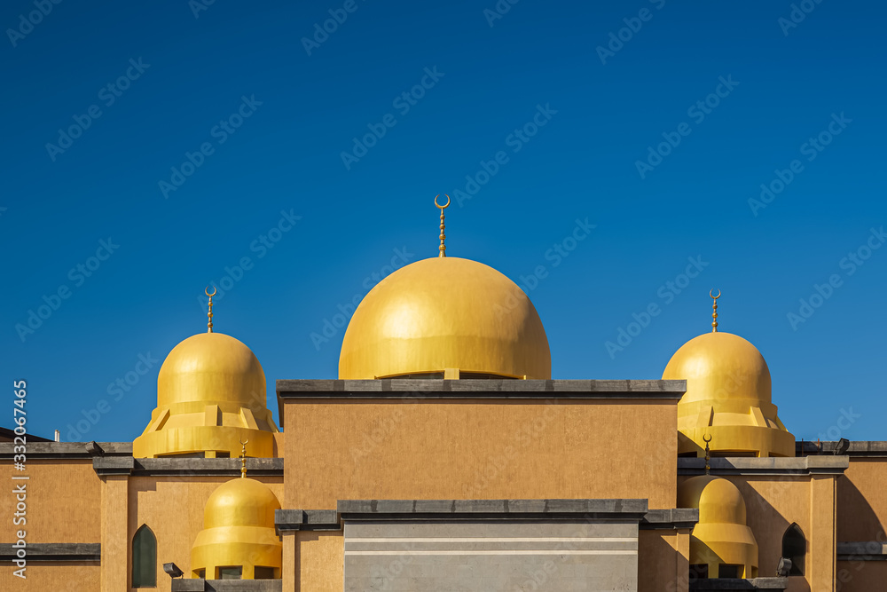 Beautiful Mosque dome in Al Khobar Corniche - Saudi Arabia. Stock Photo ...