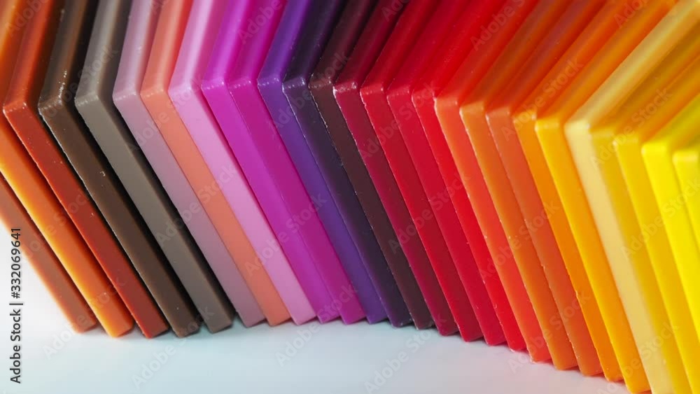 Plastic color swatches book. Sample colors catalogue for plastic ...