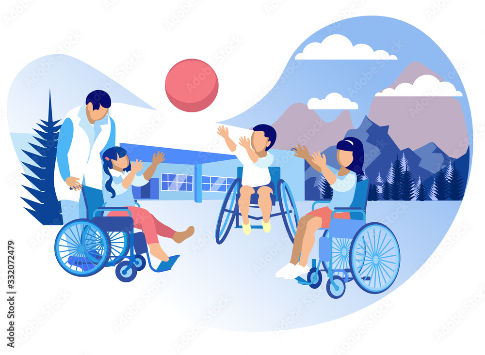 Rehabilitation and Adaptation for Children Cartoon. Rehabilitation ...