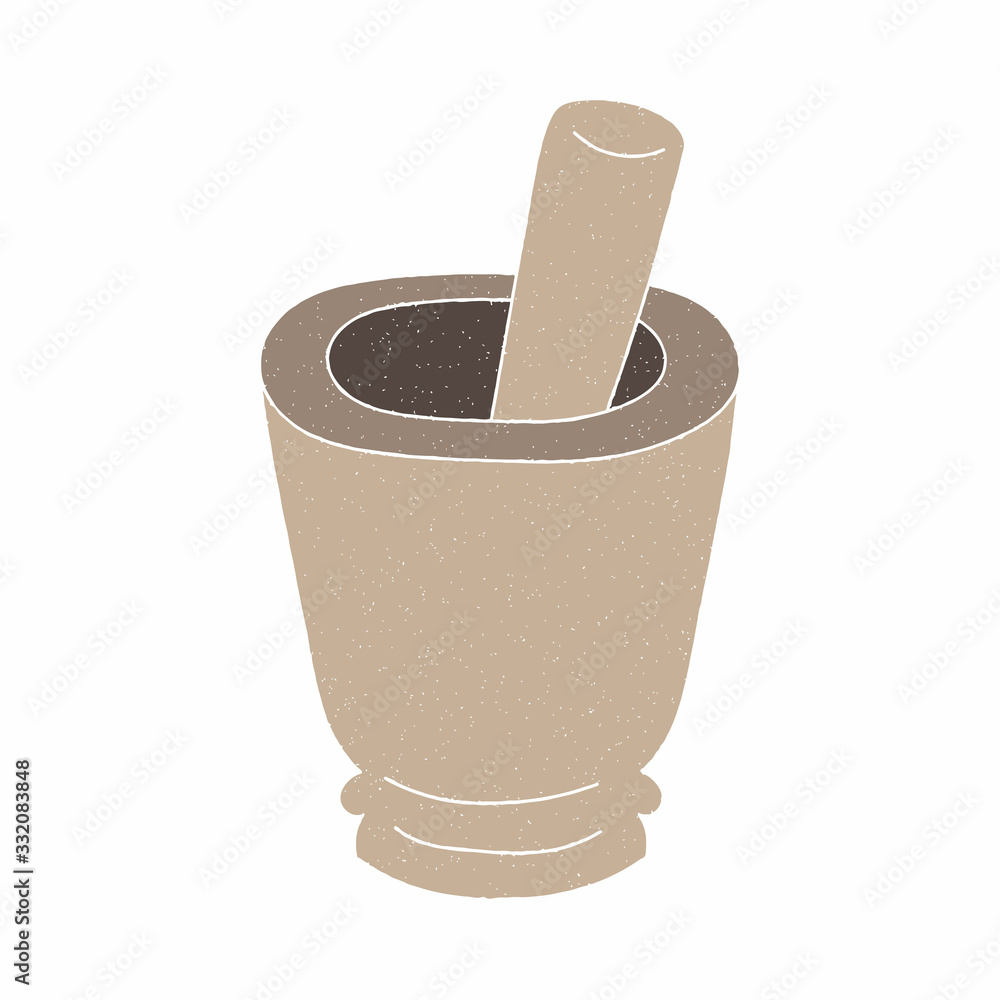 mash tool vector design. digital hand drawn style. grain texture Stock ...