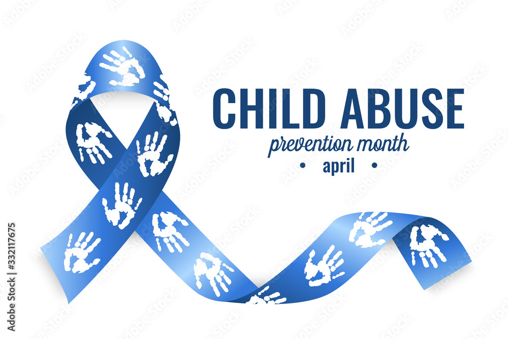 Child abuse prevention month card or background. vector illustration ...