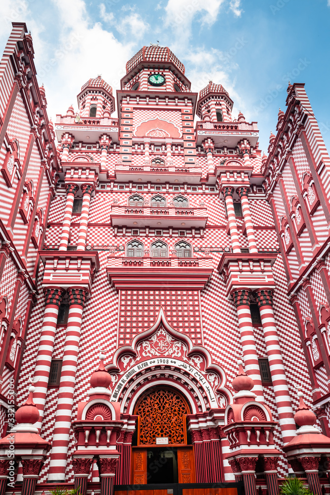 Red mosque Pettah, COlombo, Sri Lanka Stock Photo | Adobe Stock