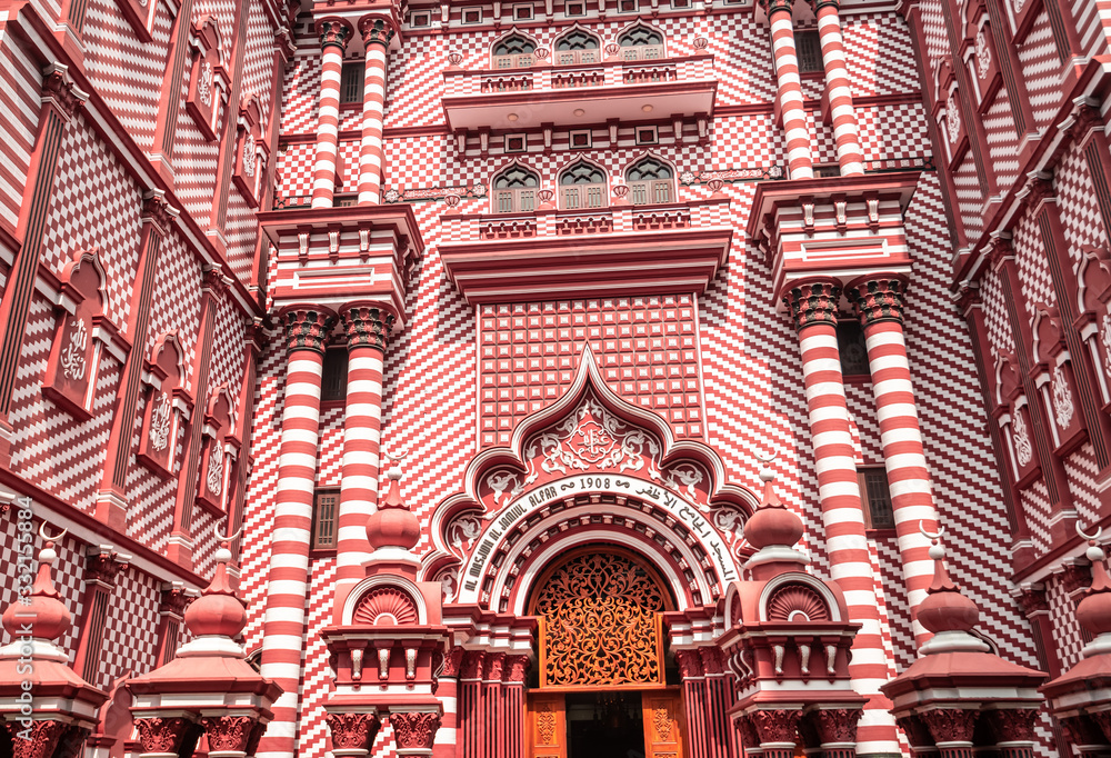 Red mosque Pettah, COlombo, Sri Lanka Stock Photo | Adobe Stock