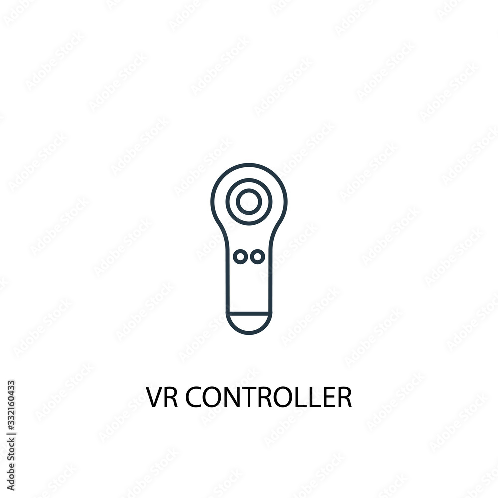 VR controller concept line icon. Simple element illustration. VR ...
