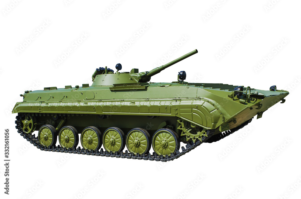 BMP-1 is a Soviet amphibious infantry fighting vehicle Stock Photo ...